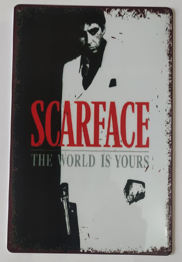 Metal Art Plate-Scarface – Forja Digital Estudio