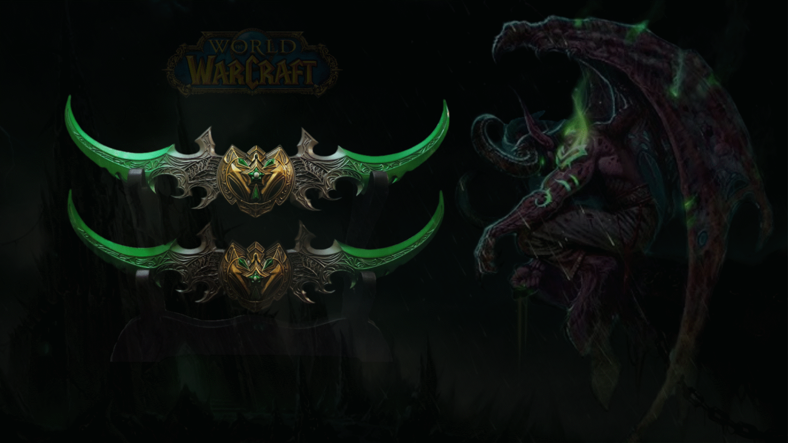 Warglaives of Azzinoth 22CM- ILLIDAN World of Warcraft ( 2X Warglaives ...